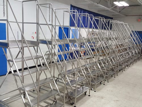 Rolling Stairs and Platforms - Pro-Fab Inc.