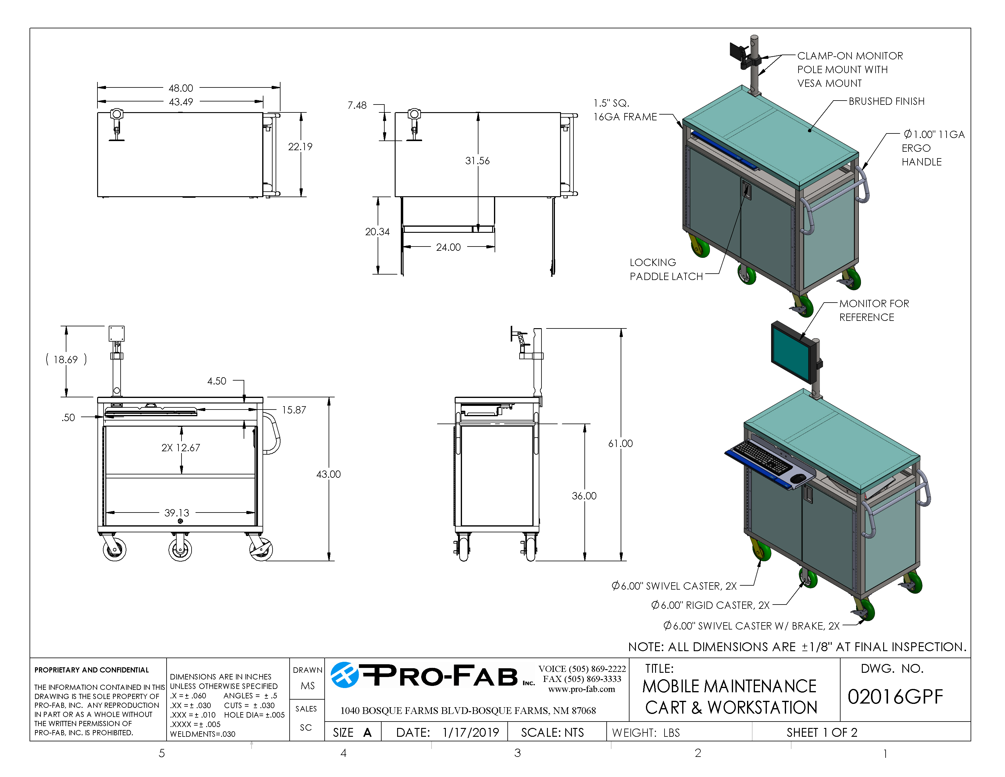 Cleanroom Carts - Pro-Fab Inc.