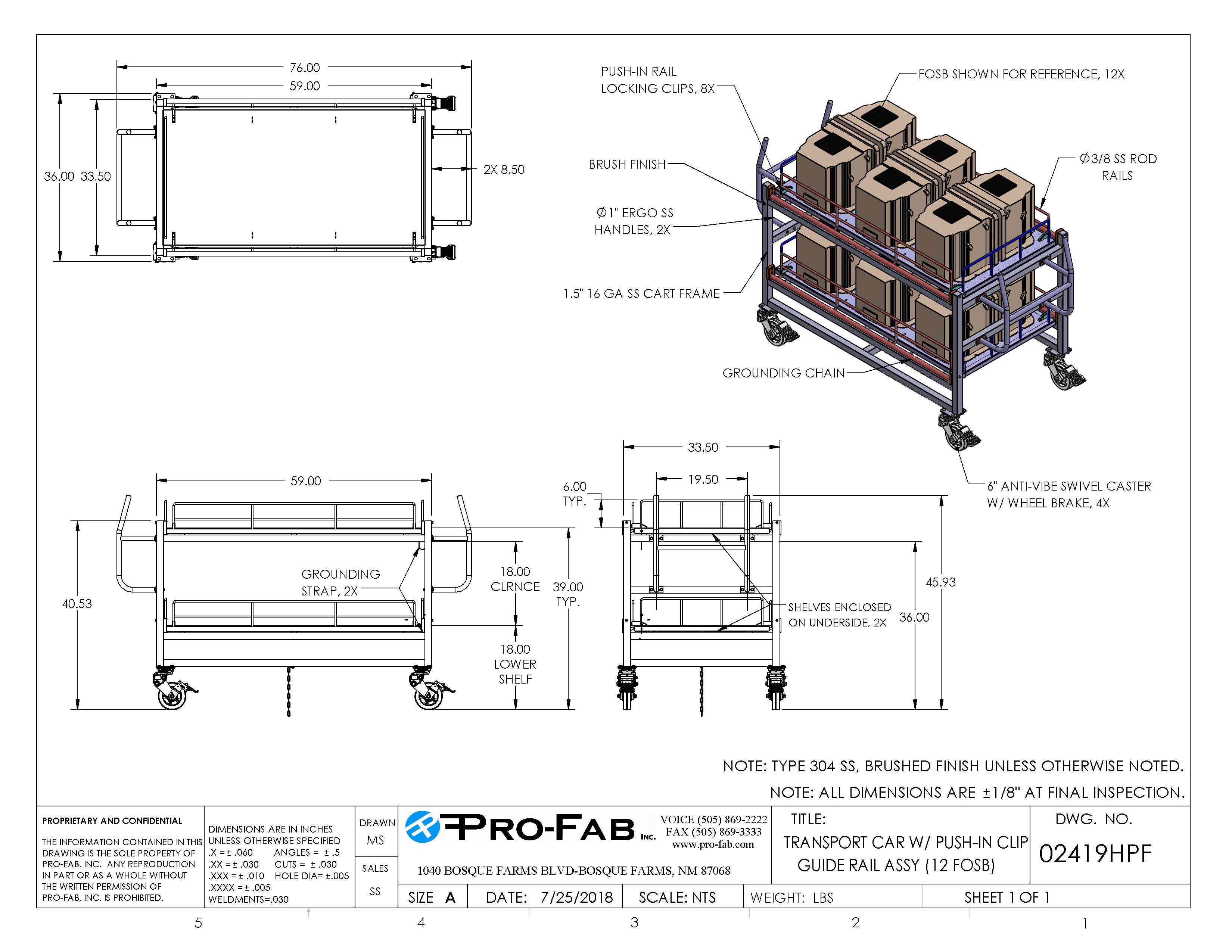 Cleanroom Wafer Transport Carts - Pro-Fab Inc.