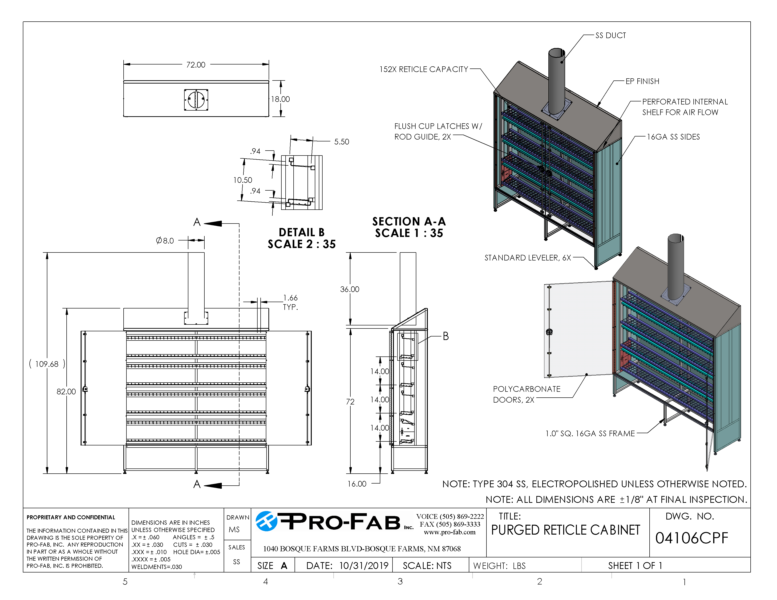 Cleanroom Reticle Racks & Carts - Pro-Fab Inc.