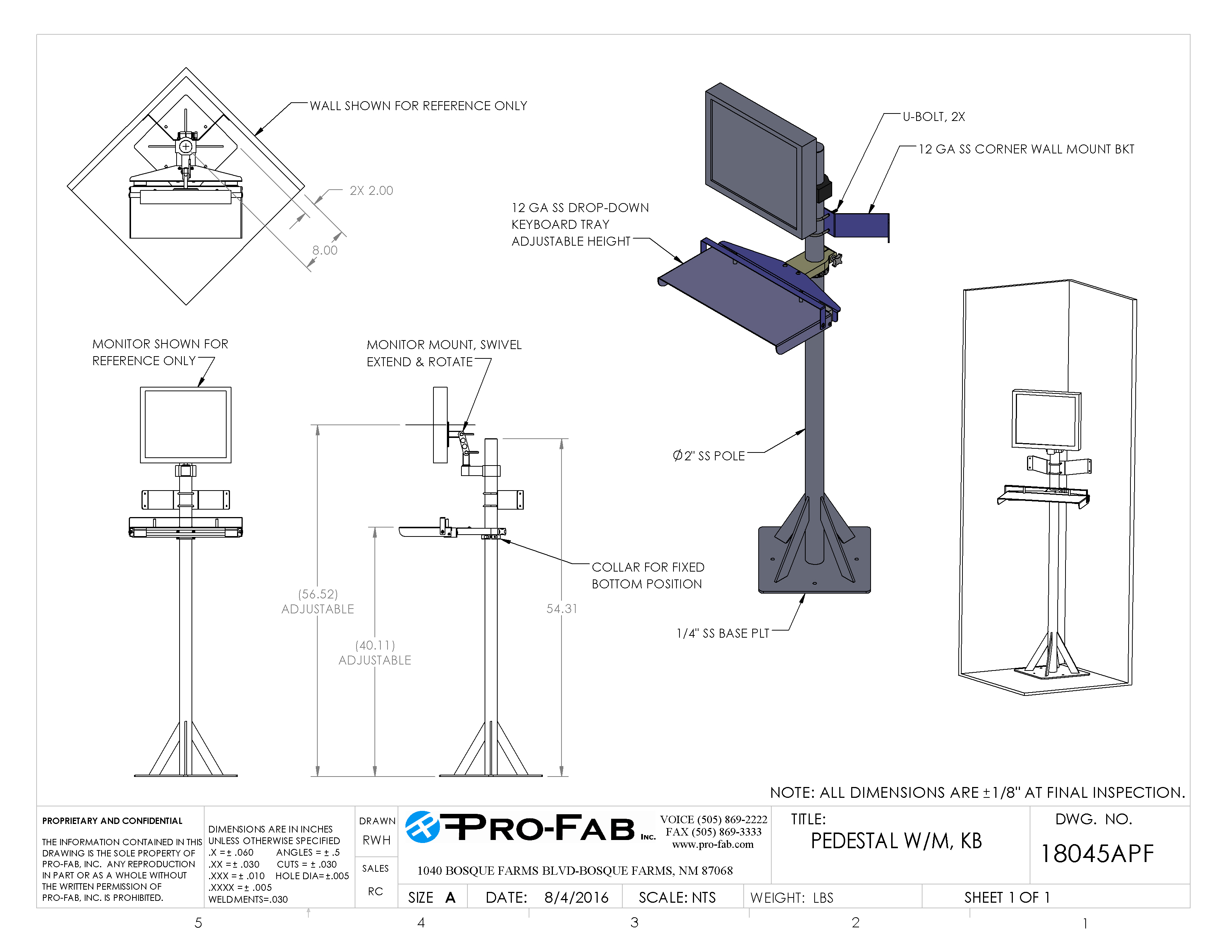 Fixed Height Cleanroom Workstations - Pro-Fab Inc.