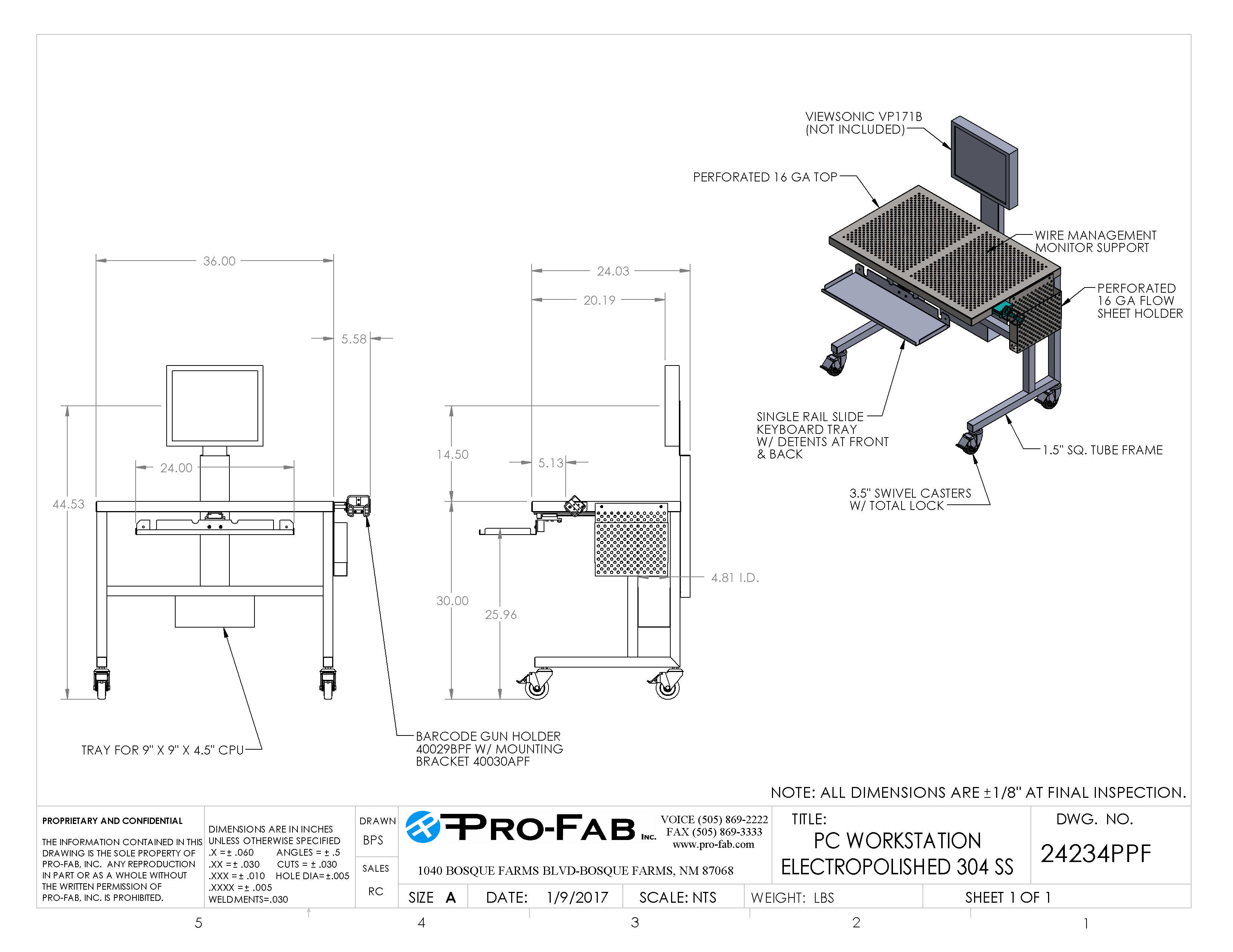 Fixed Height Cleanroom Workstations - Pro-Fab Inc.