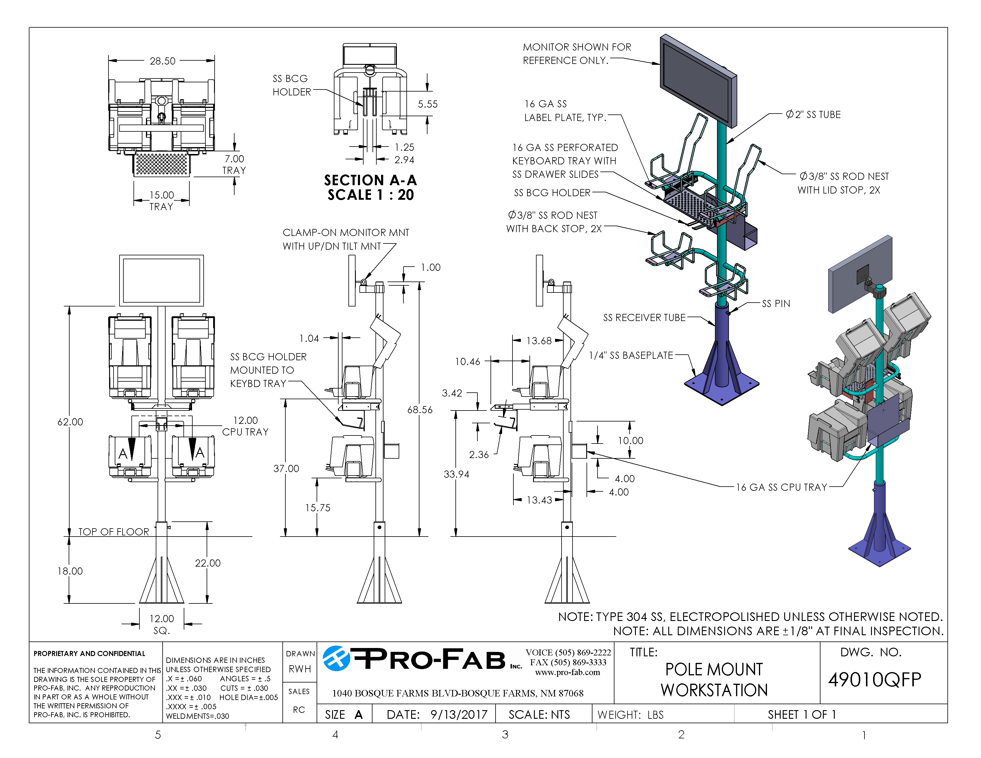 Fixed Height Cleanroom Workstations - Pro-Fab Inc.